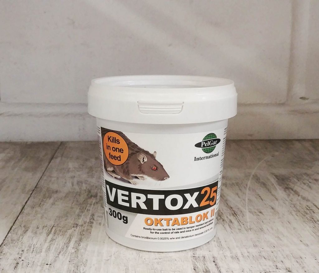 Vertox25 Octablok II 300gm Personal Use Rat Poison